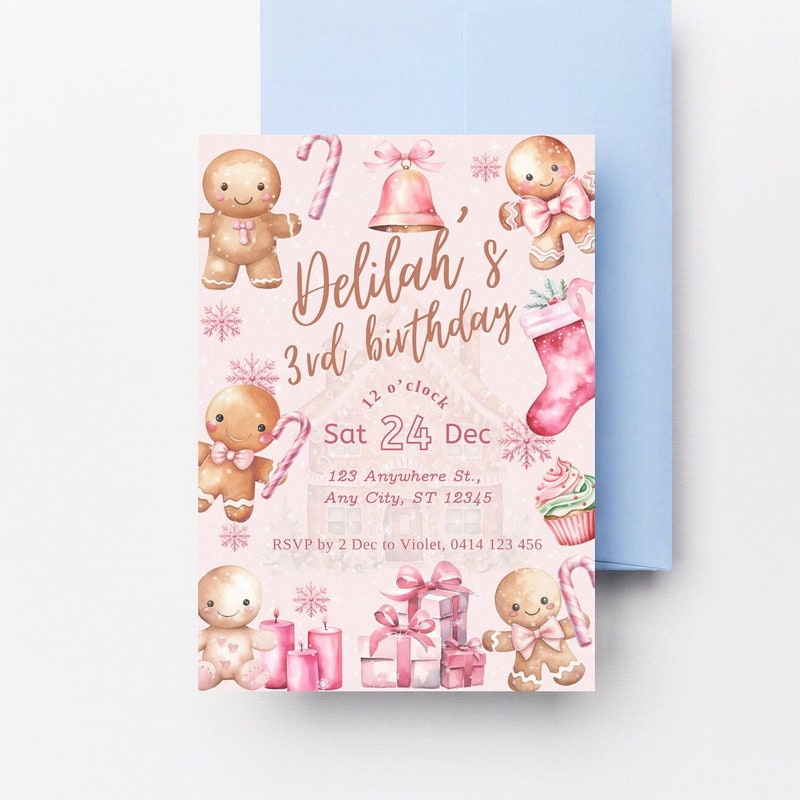 Gingerbread Invite - Etsy