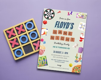 Editable Game Night Invitation, Game Night, Family Game Night, Couples ...