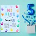 Hi Five Birthday Invite, Printable Hi 5 Invite, High Five Birthday ...
