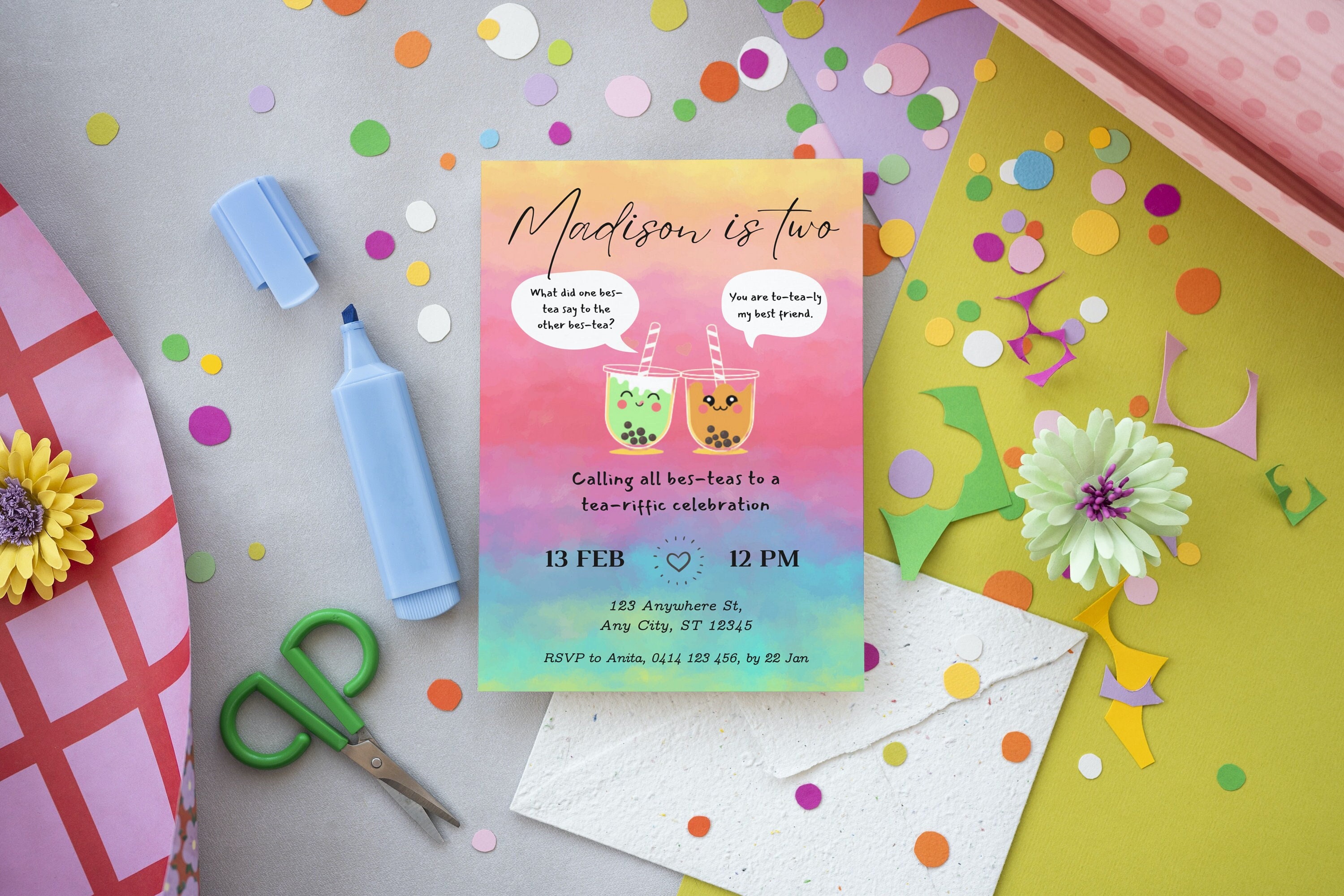 Boba Tea Birthday Party, Bubble Tea Themed Party, Milk Tea Party, Bes ...