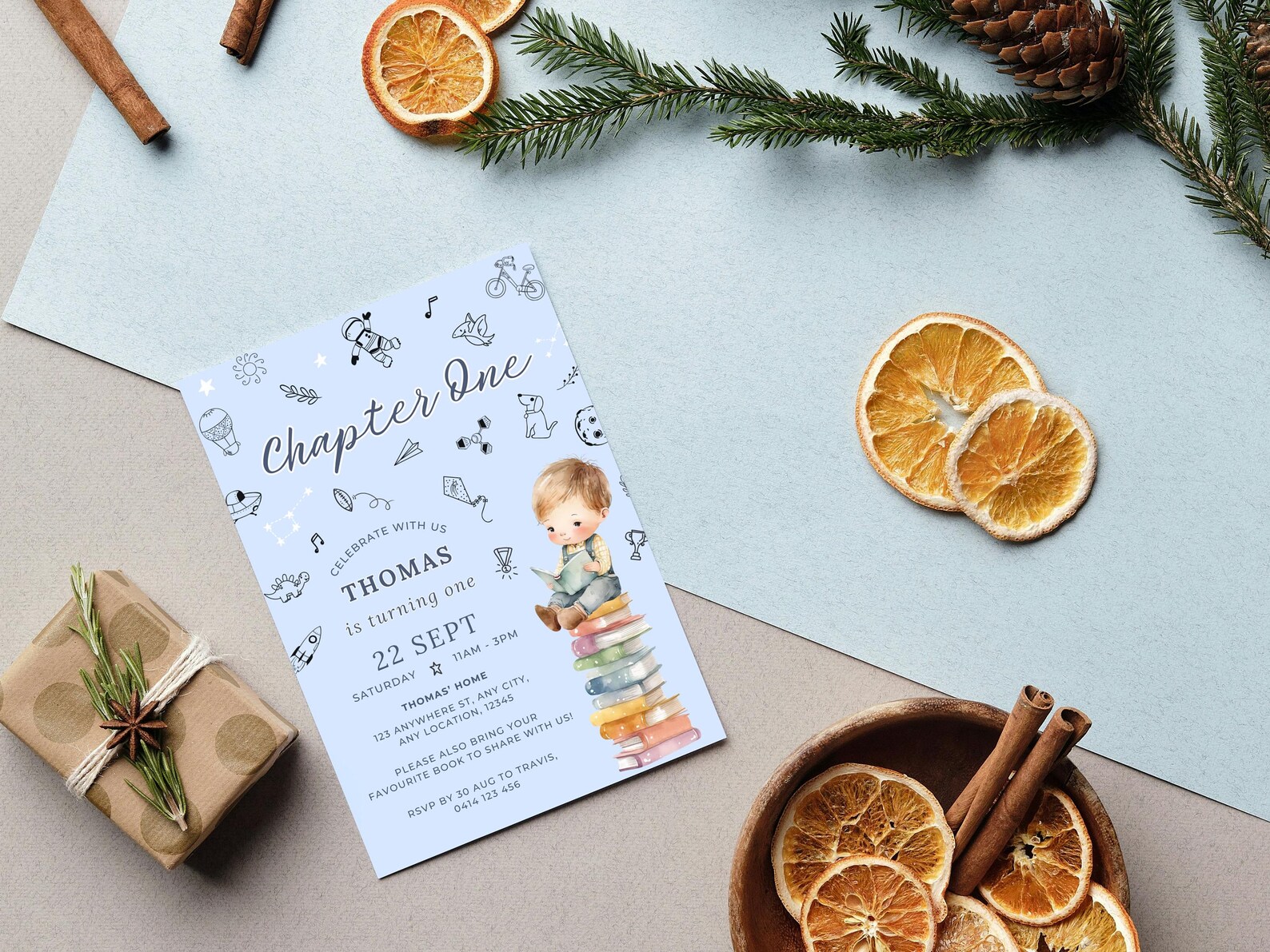 Storybook Birthday Invitation, Reading Books Invite, Book Worm Invite ...