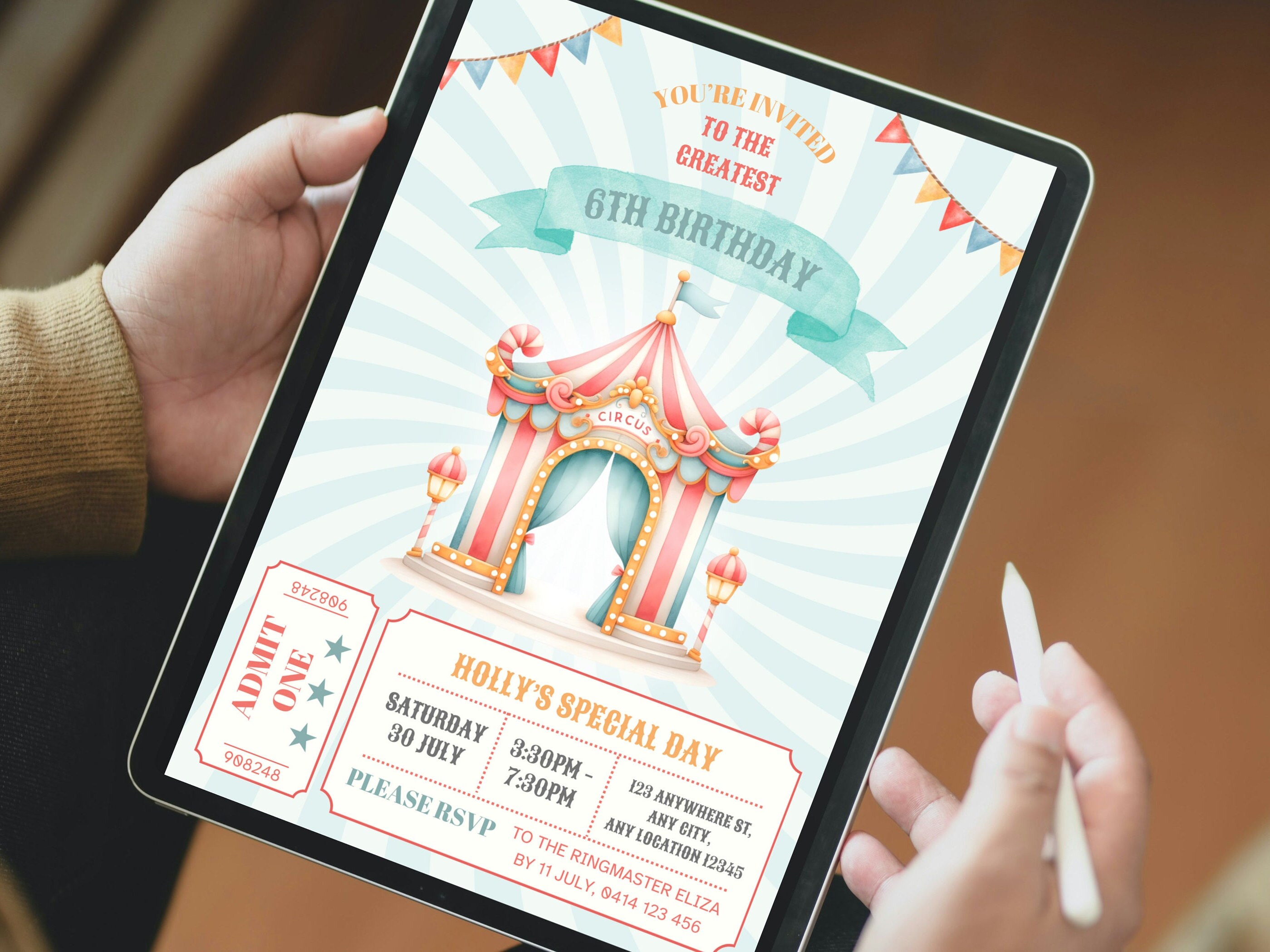 Carnival Birthday Party Invite, Summer Birthday, Fair Birthday, Circus ...