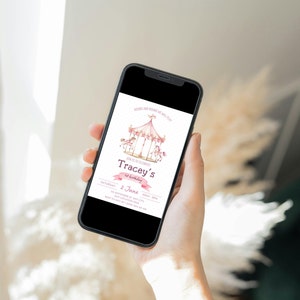 Merry Go Round Invite, Carousel Horse, Carousel Birthday Party ...