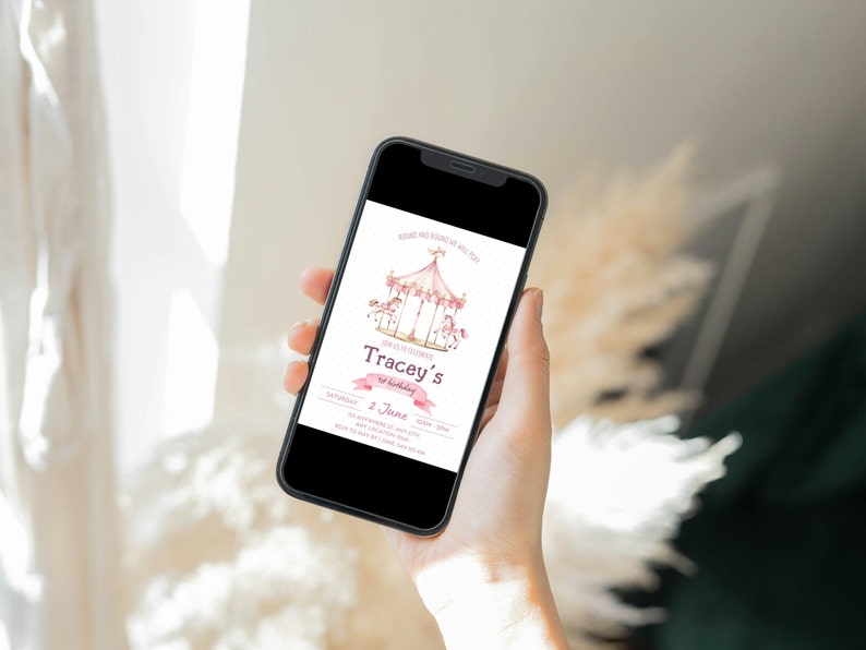 Merry Go Round Invite, Carousel Horse, Carousel Birthday Party ...