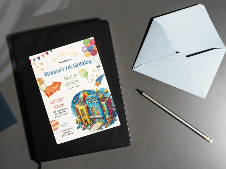 Museum Invitation, Museum Birthday Party, Kids Museum Party, Museum ...