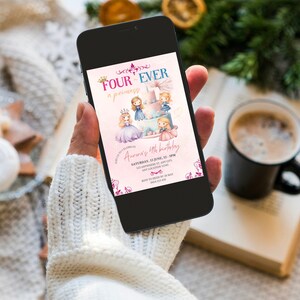 Four Ever a Princess Invitation, Princess Birthday Invitation, Magical ...