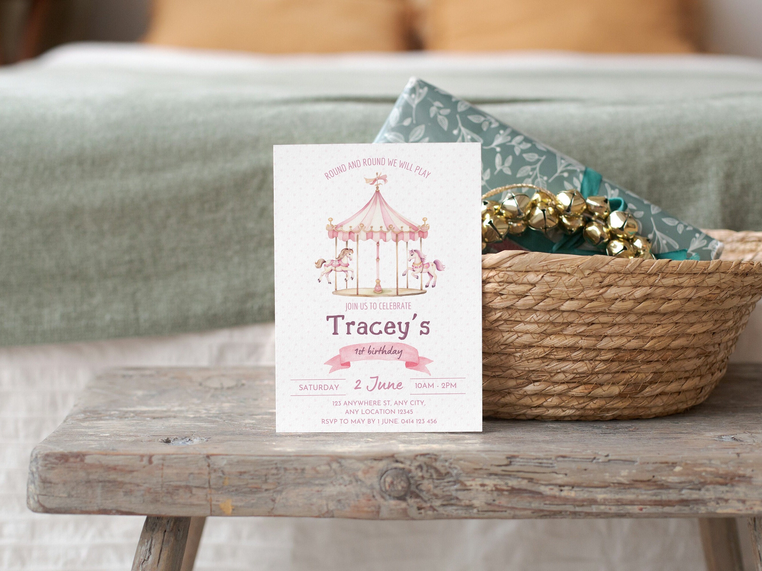 Merry Go Round Invite, Carousel Horse, Carousel Birthday Party ...