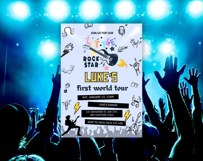 Editable First World Tour Birthday Animated Invitation With Photo 1st ...