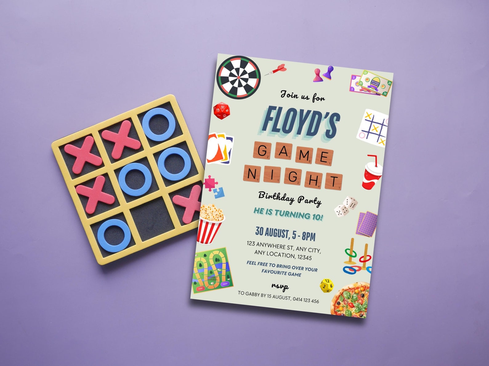 Board Game Birthday Invitation, Game Night Birthday Party Invitation ...