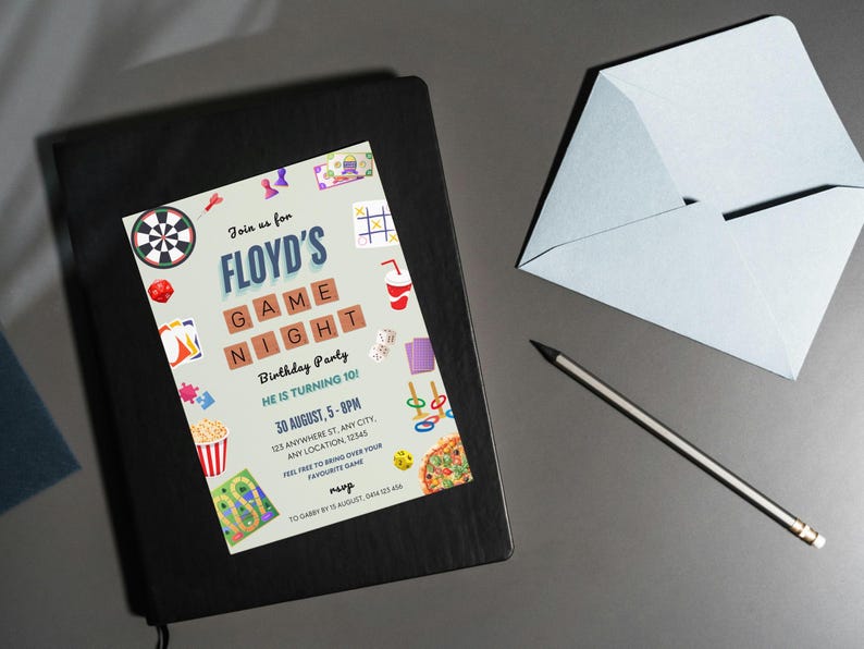 Board Game Birthday Invitation, Game Night Birthday Party Invitation ...