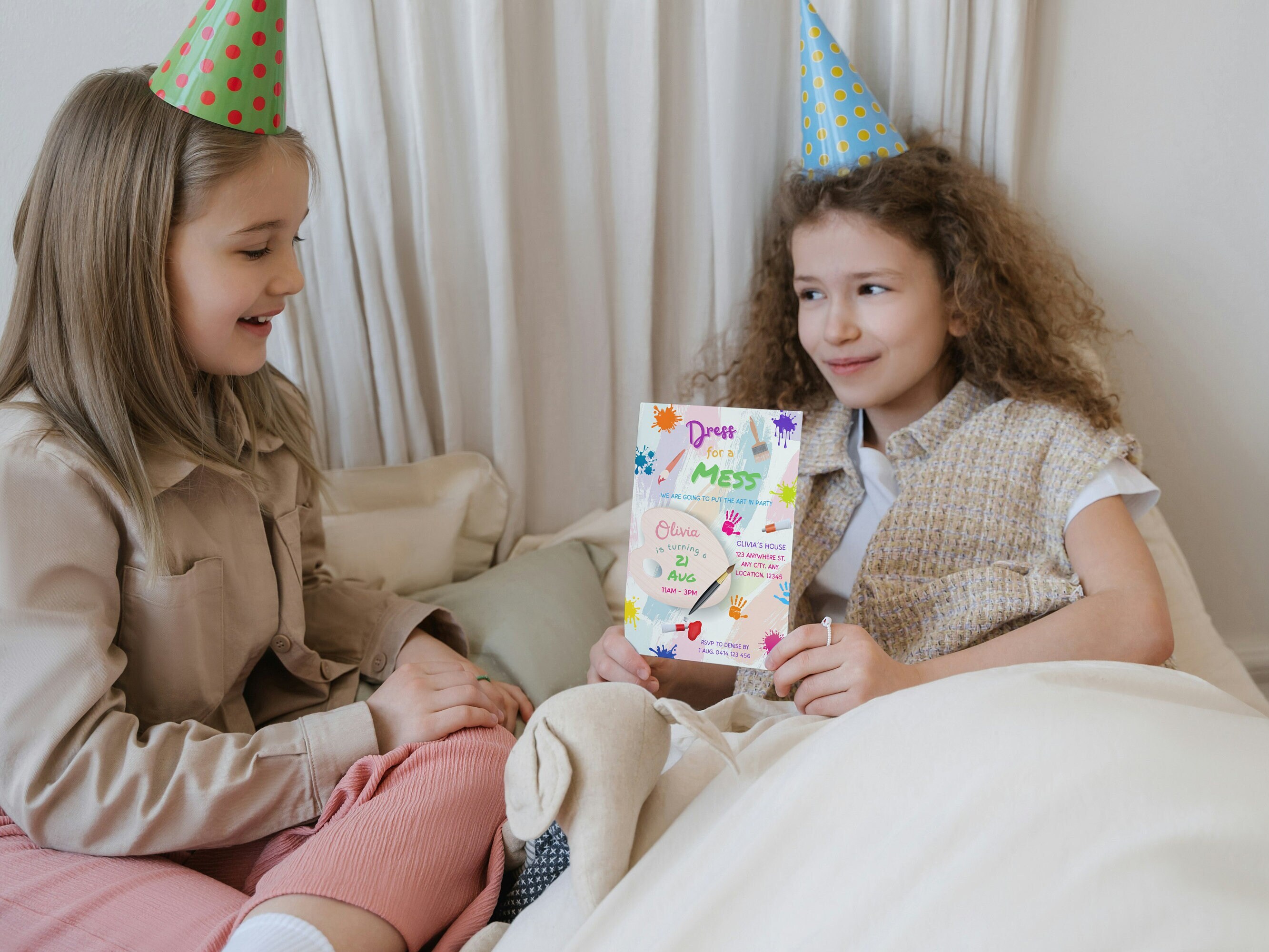 Dress for a Mess Birthday Party Invitation, Art Party Invite, Art in ...