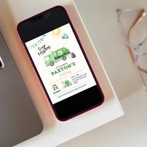 Trash Truck Party Invite, Dump Truck Invite, Dump Everything Invitation ...
