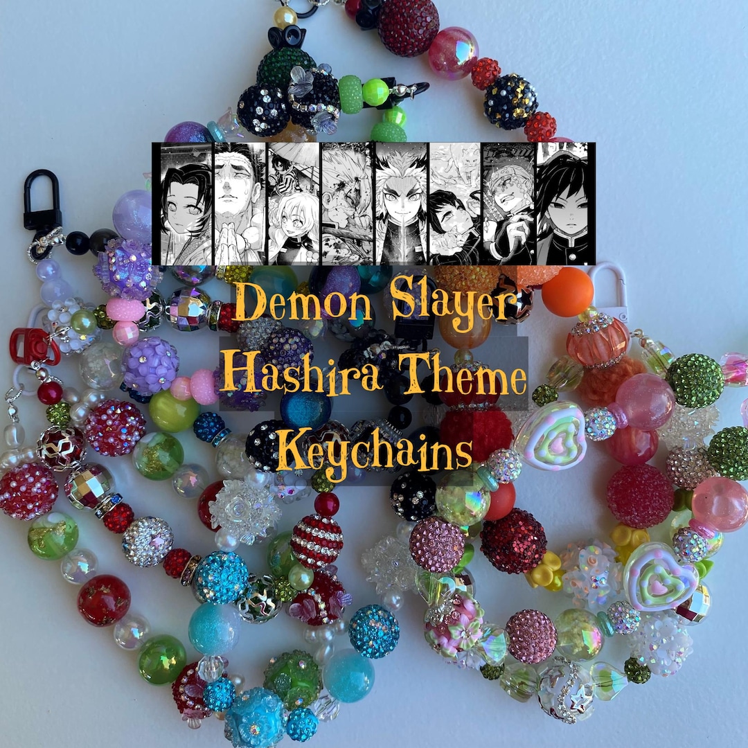 Anime Demon Slayer Inspired Keychain, Wristlet, Bag/purse Charm II ...