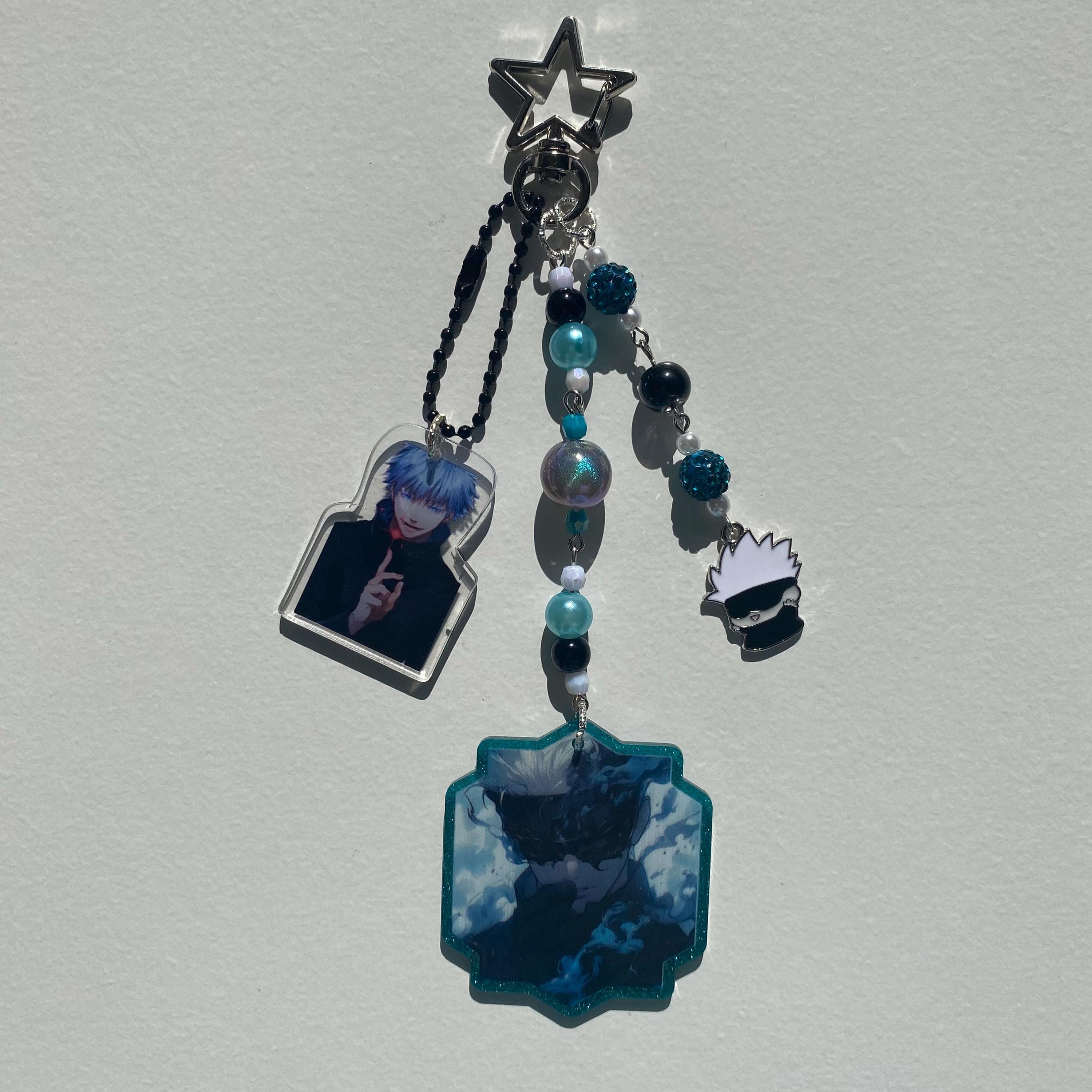 Curse Anime Inspired Beaded Glitter Acrylic Keychains || JJK Keychains ...