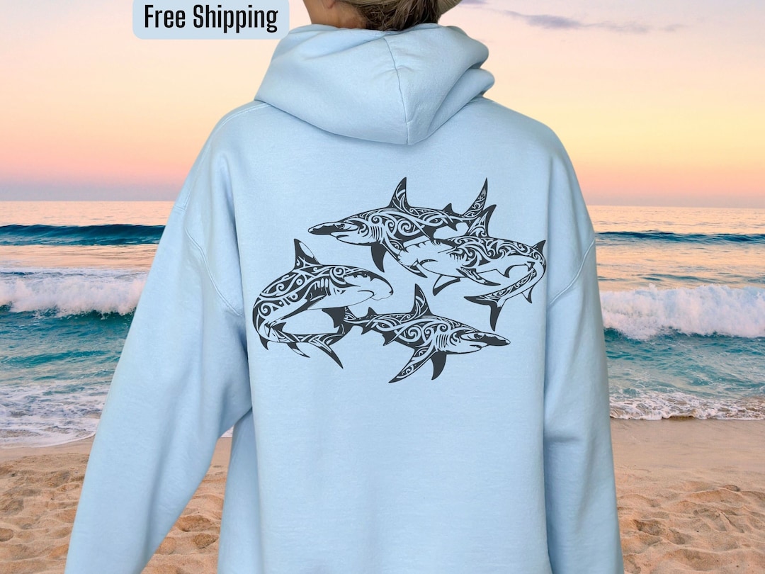 Hammerhead Shark Hoodie, Shark Hoodie, Hammerhead Shark Sweatshirt ...