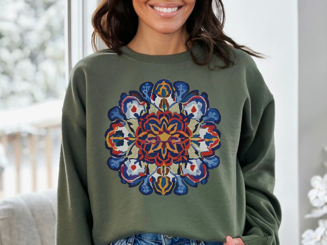 Floral Sweatshirt, Cottagecore Flower Sweatshirt, Boho Floral ...