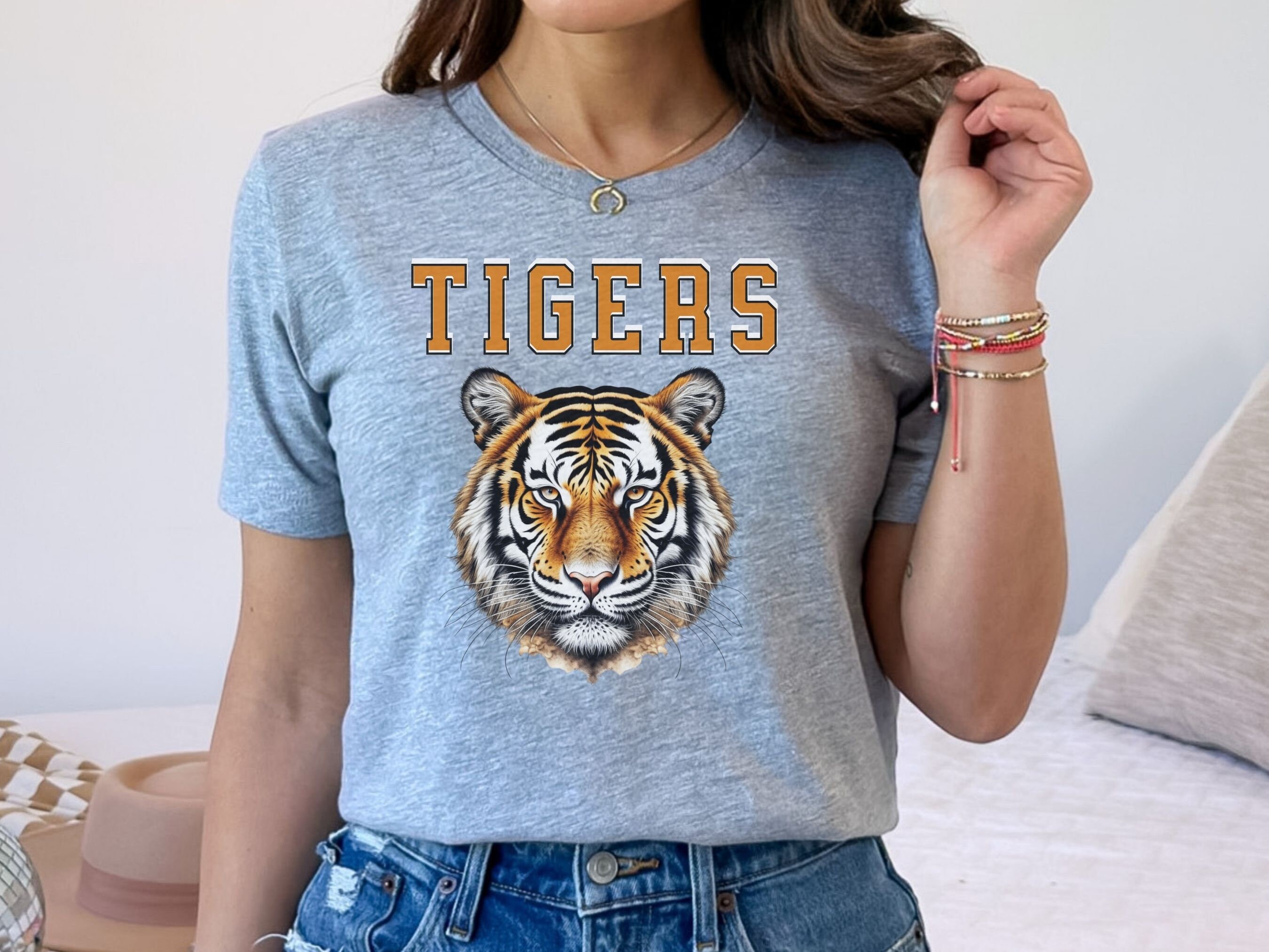 Custom Tiger Mascot Shirt, Tiger Pride Team Shirt, Tiger School Spirit ...