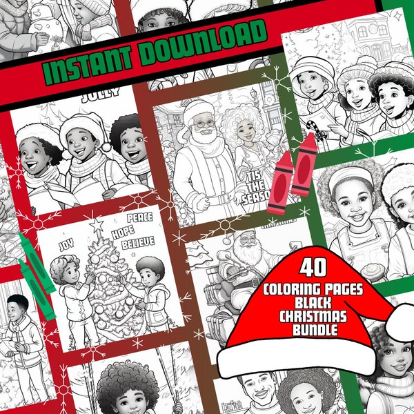 Black Girl Coloring Pages Bundle - Etsy