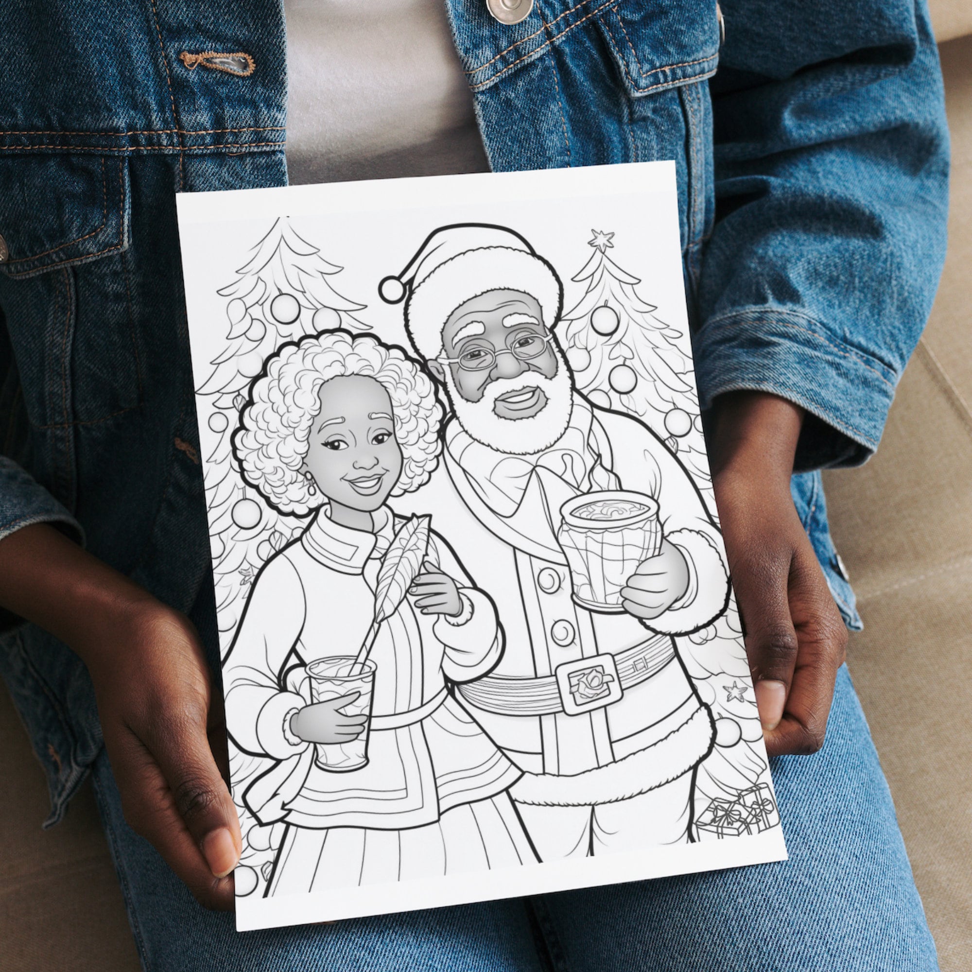 Black Girl Christmas Coloring Bundle 40 Pages of Creative Fun, Diverse ...