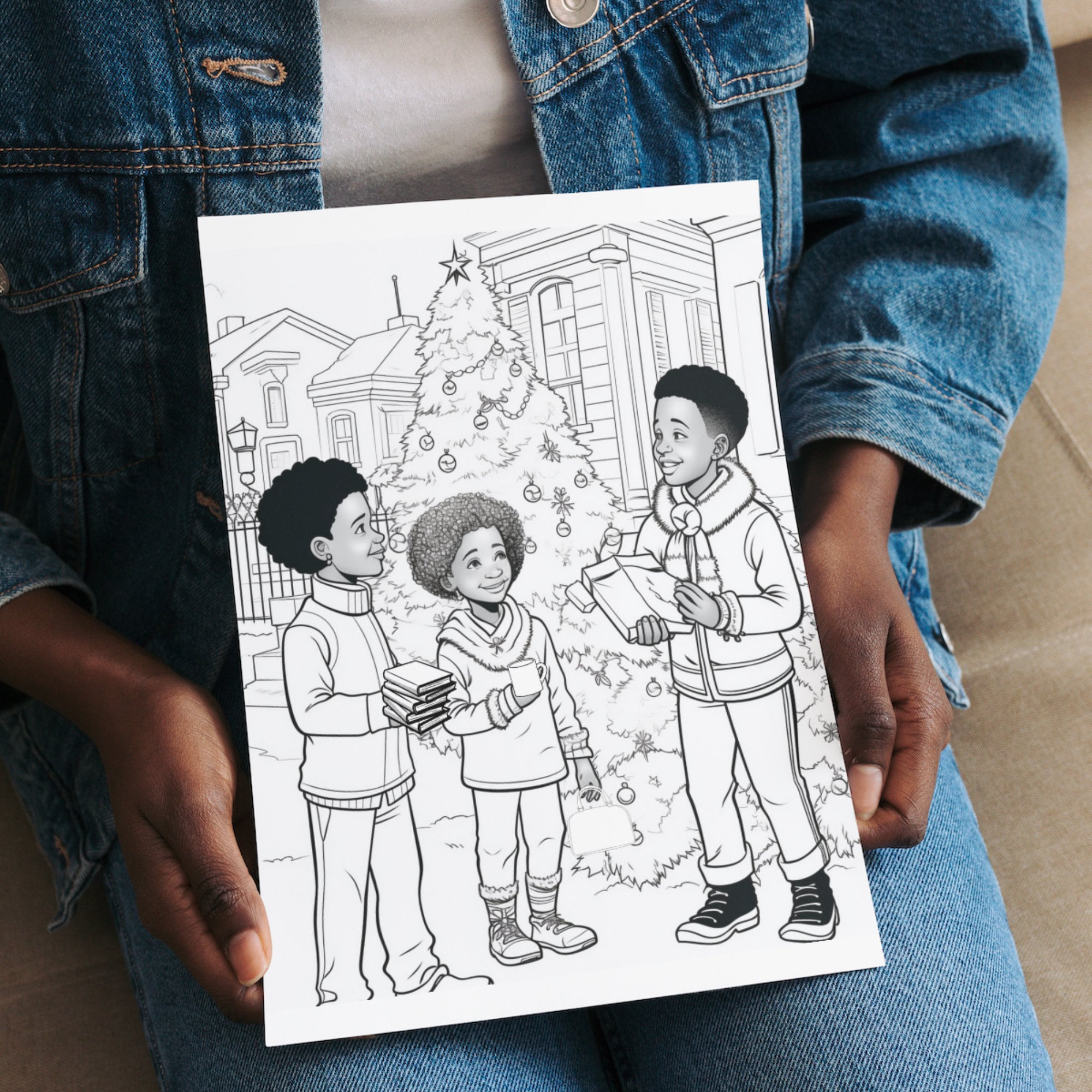 Black Girl Christmas Coloring Bundle - 40 Pages of Creative Fun ...