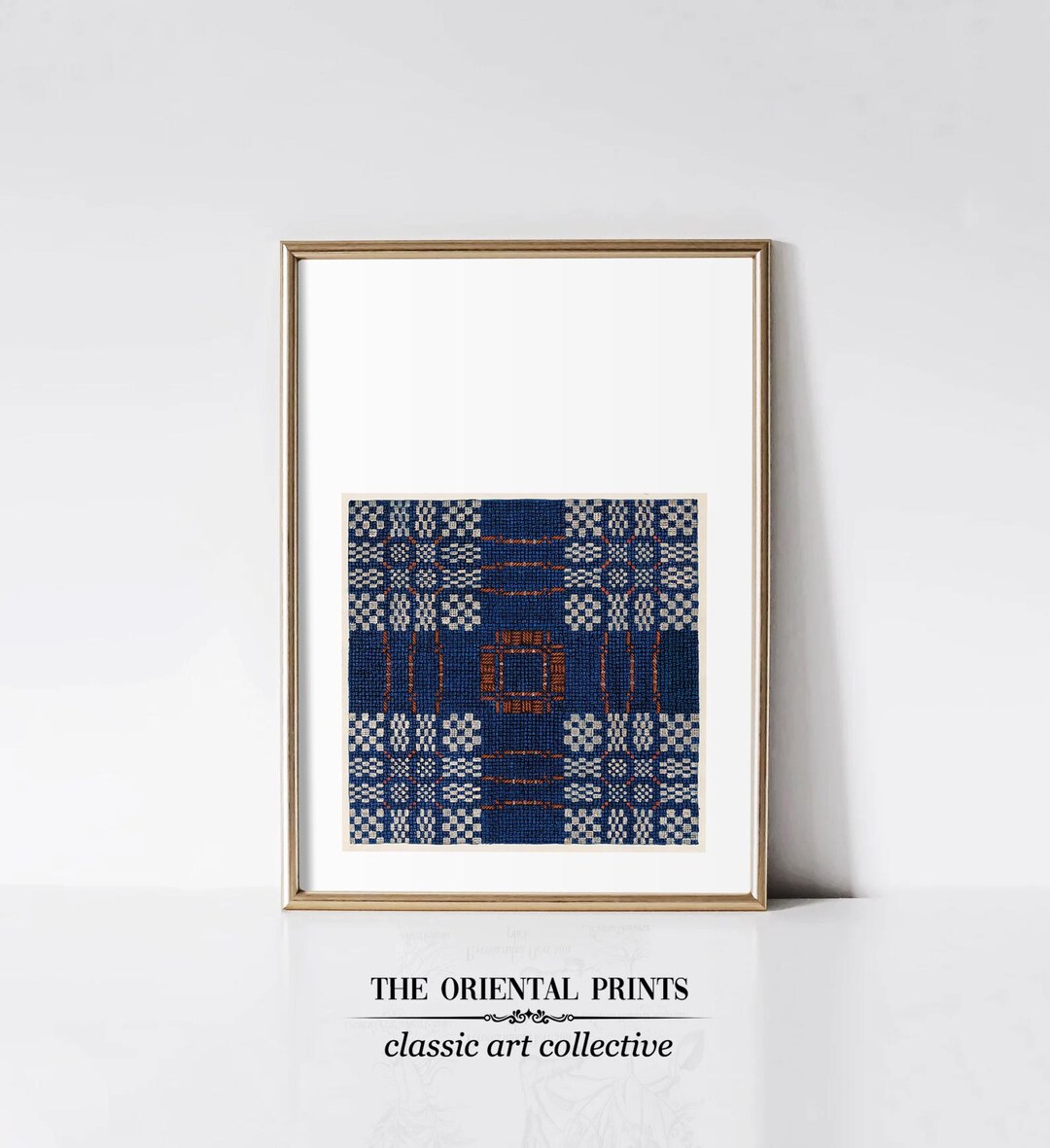 Plaid Art PRINTABLE Neutral Blue Print | Tartan Farmhouse Tapestry Wall ...