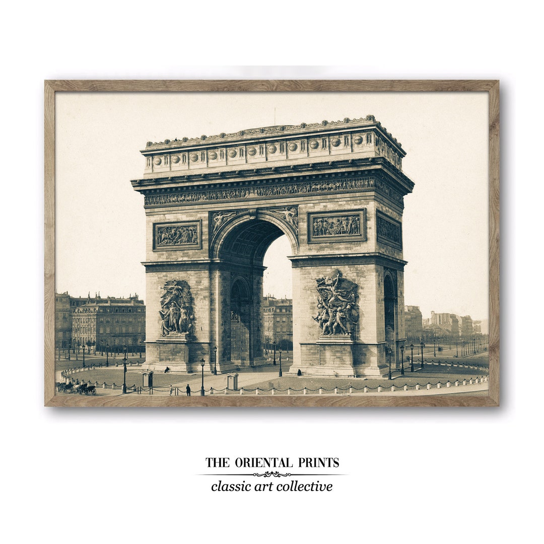 Arc De Triomphe in Paris Poster | Vintage Wall Art | Downloadable ...