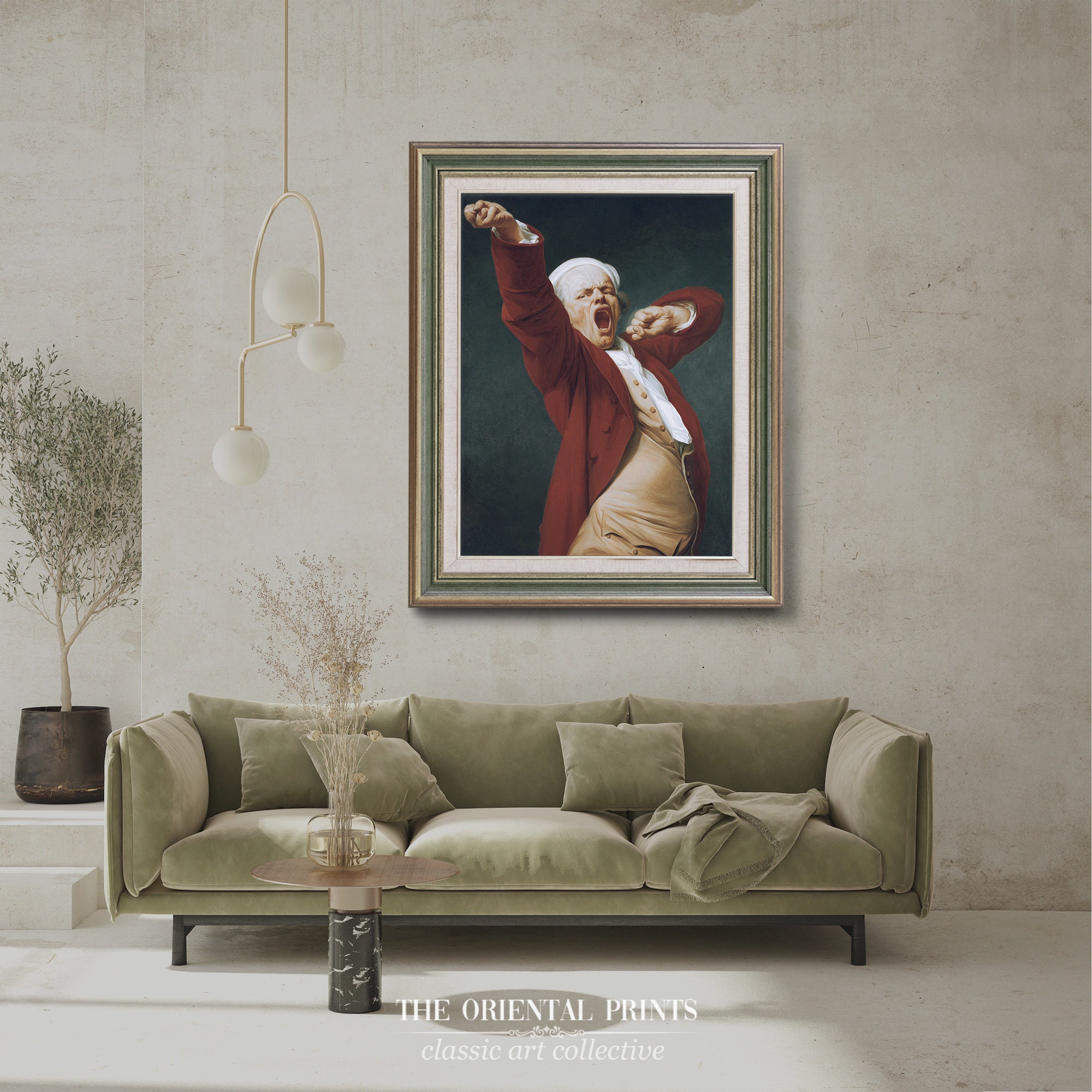 Man Twisting Portrait Vintage Portrait Oil Painting Wall Art Decor ...