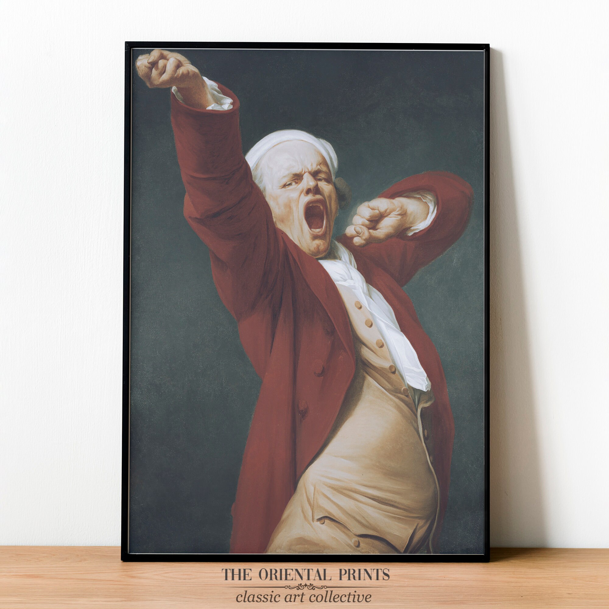 Man Twisting Portrait Vintage Portrait Oil Painting Wall Art Decor ...