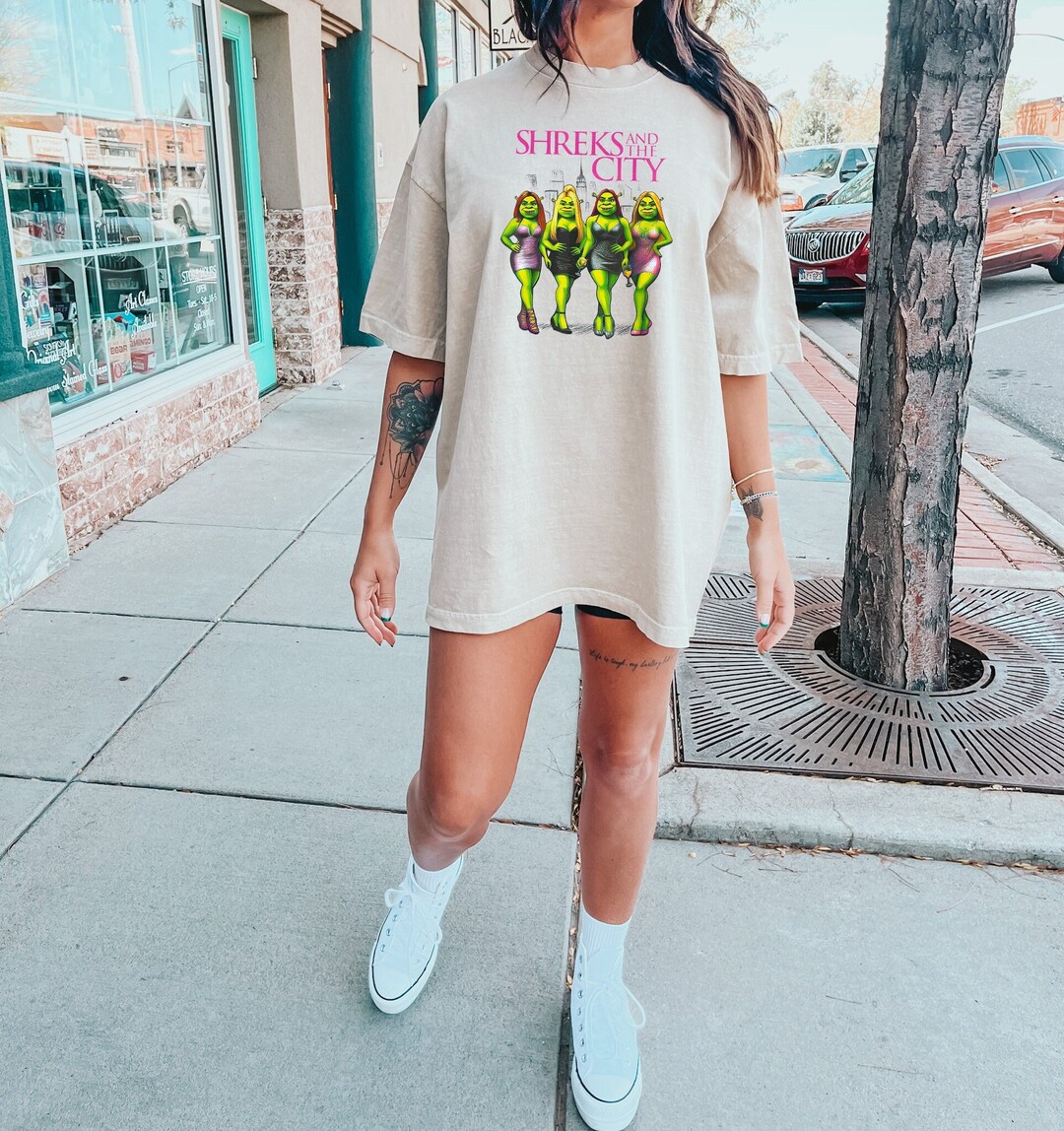 Shreks and the City Shirt, Shrek Funny Trending Sweatshirt, Shrek Face ...