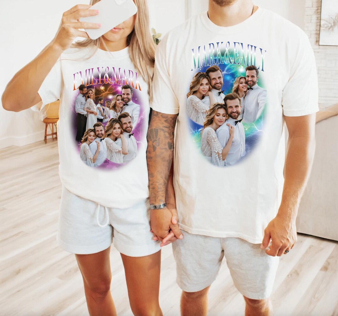Custom Bootleg Couple Shirt, Custom Image Wife Shirts, Personalized ...