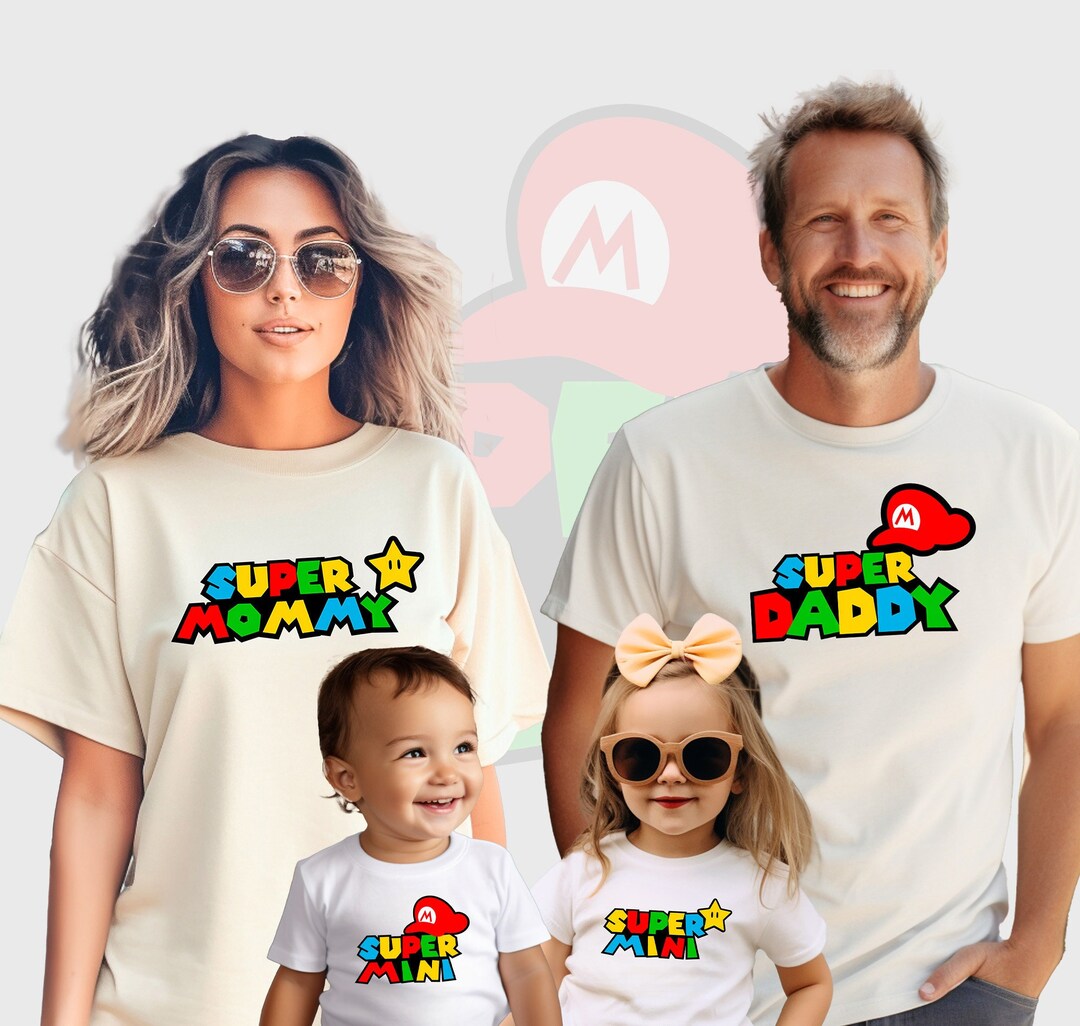 Personalized Super Mario Shirt, Super Mario Family Shirts, Custom Super ...