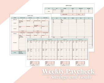 Bi-weekly Paycheck Budget Template - Etsy