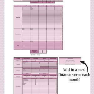 Bi-weekly Monthly Budget Template With Savings Funds - Etsy