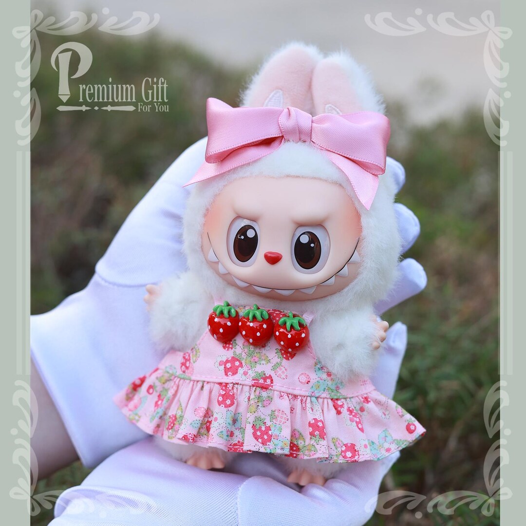 Labubu Pink Dress Clothes Cheap, Labubu Outfit, Labubu Clothes Custom ...