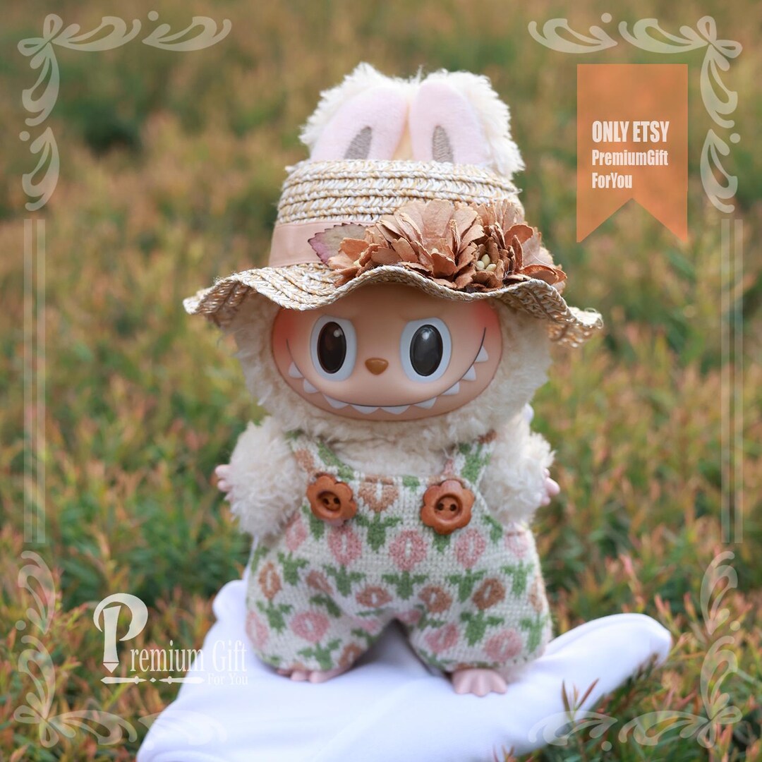 Handmade 100% Flower Labubu Overalls Jeans Clothes Spring, Labubu Have ...