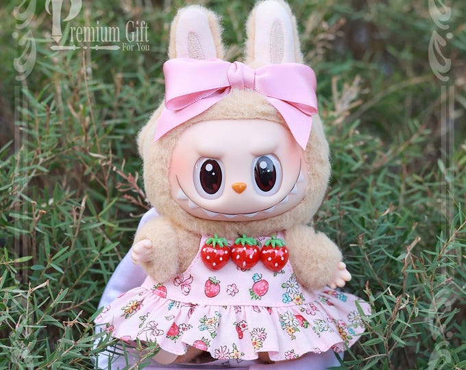 Labubu Pink Dress, Spring Crafts for Kids, Labubu Clothes Custom ...