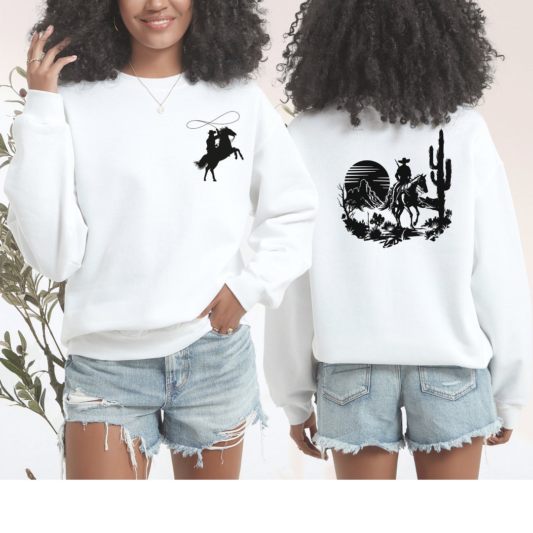 2000s Sweatshirt, Vintage Sweashirt, 90s Rodeo Shirt, Boho Western Ts ...