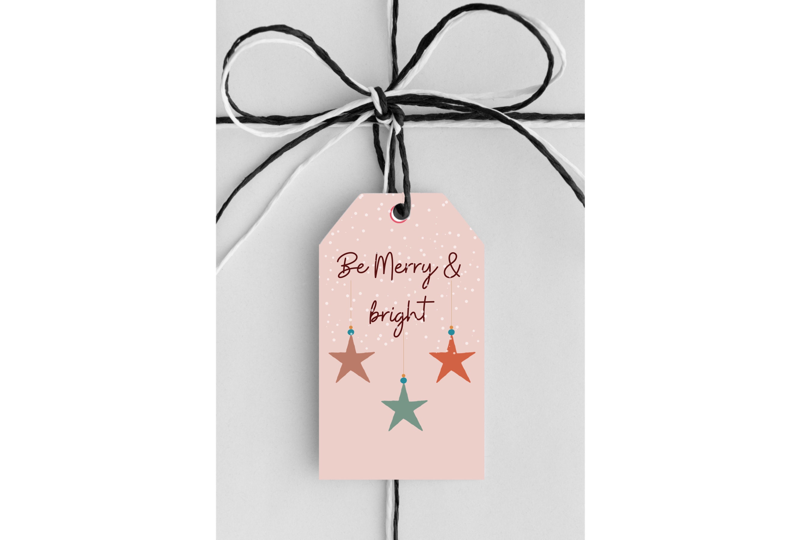 Boho Christmas Gift Tag Bundle Set of 9 Printable Christmas - Etsy