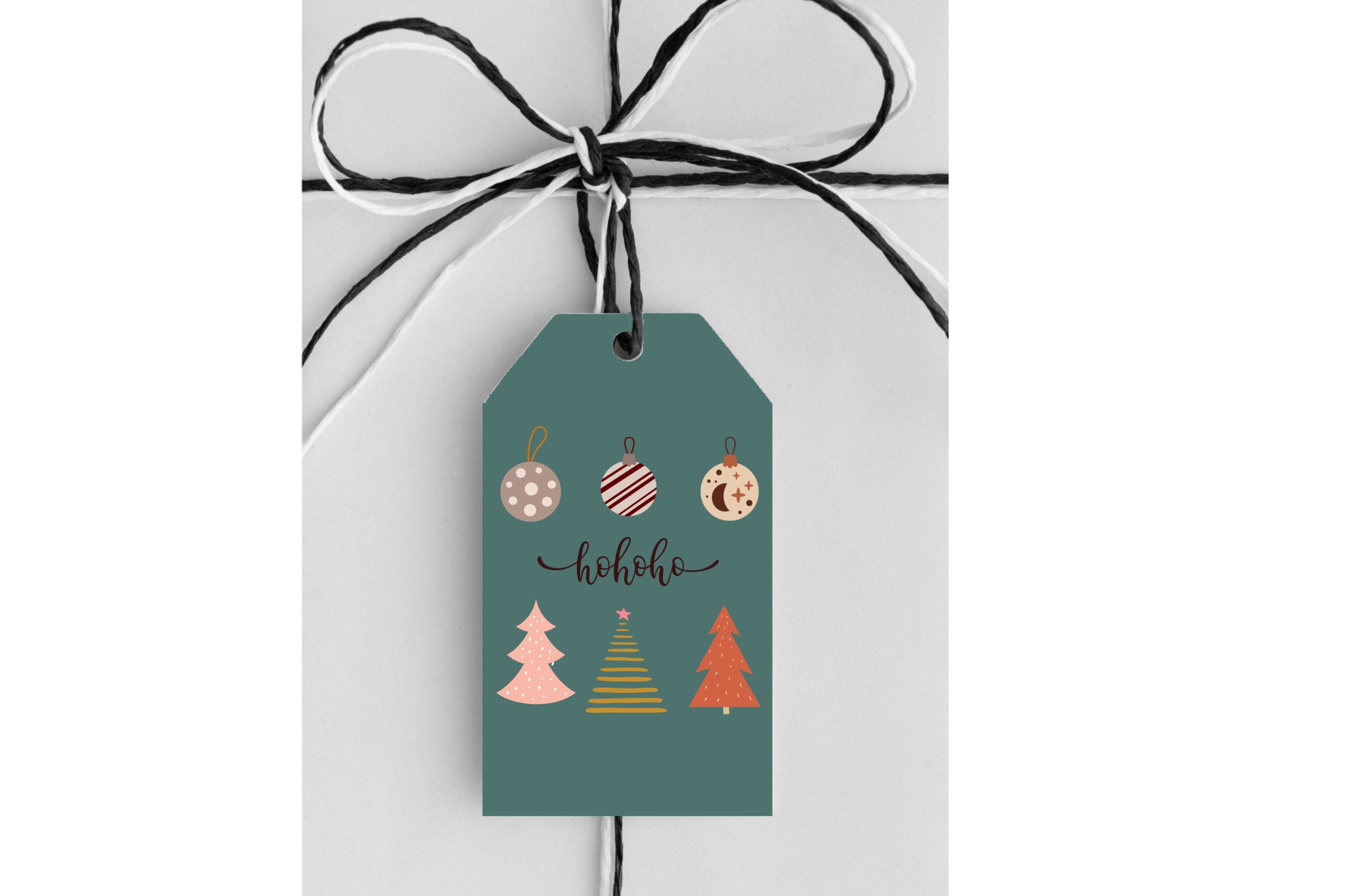 Boho Christmas Gift Tag Bundle Set of 9 Printable Christmas - Etsy