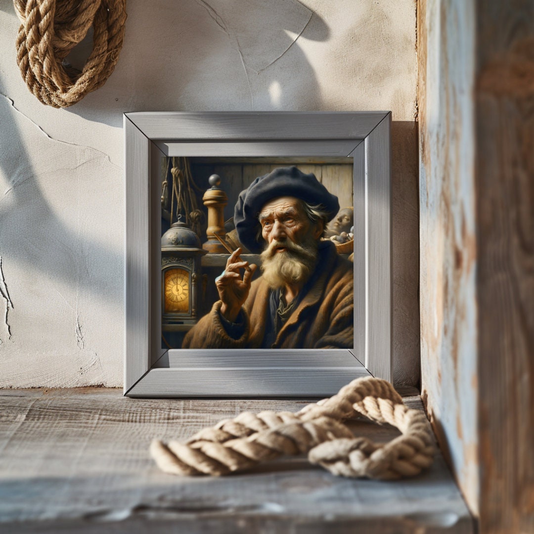 Printable Old Mariner's Tale Art Print, Vintage Sailor Portrait ...