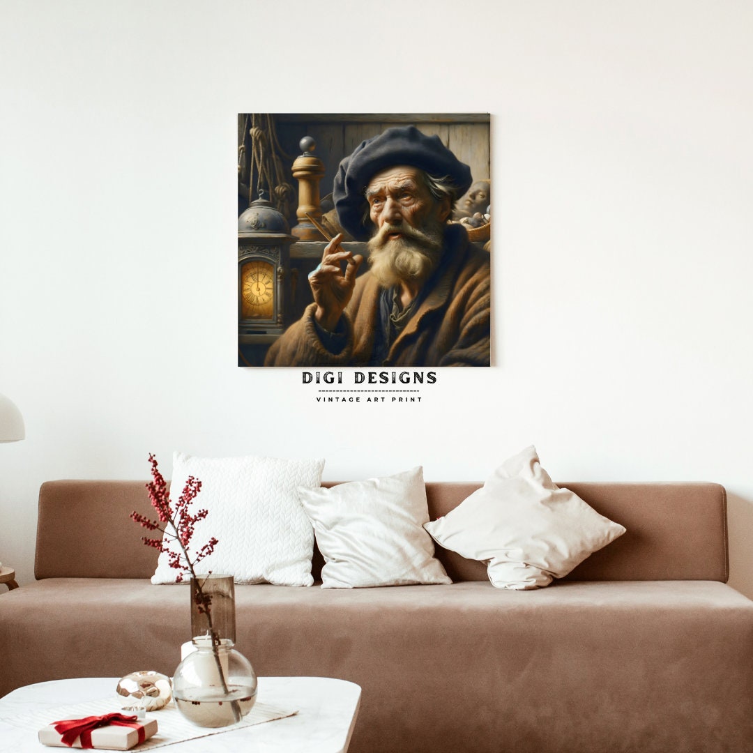 Printable Old Mariner's Tale Art Print, Vintage Sailor Portrait ...
