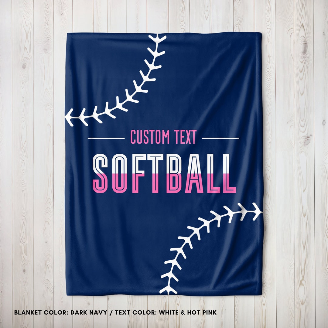 Softball Blanket Personalized, Custom Softball Team Name Blanket ...