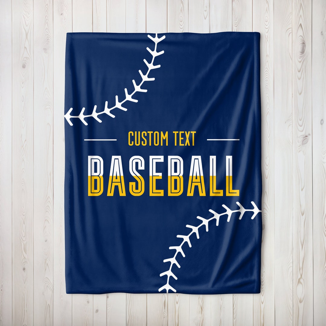 Custom Baseball Team Name Blanket, Baseball Blanket Personalized ...