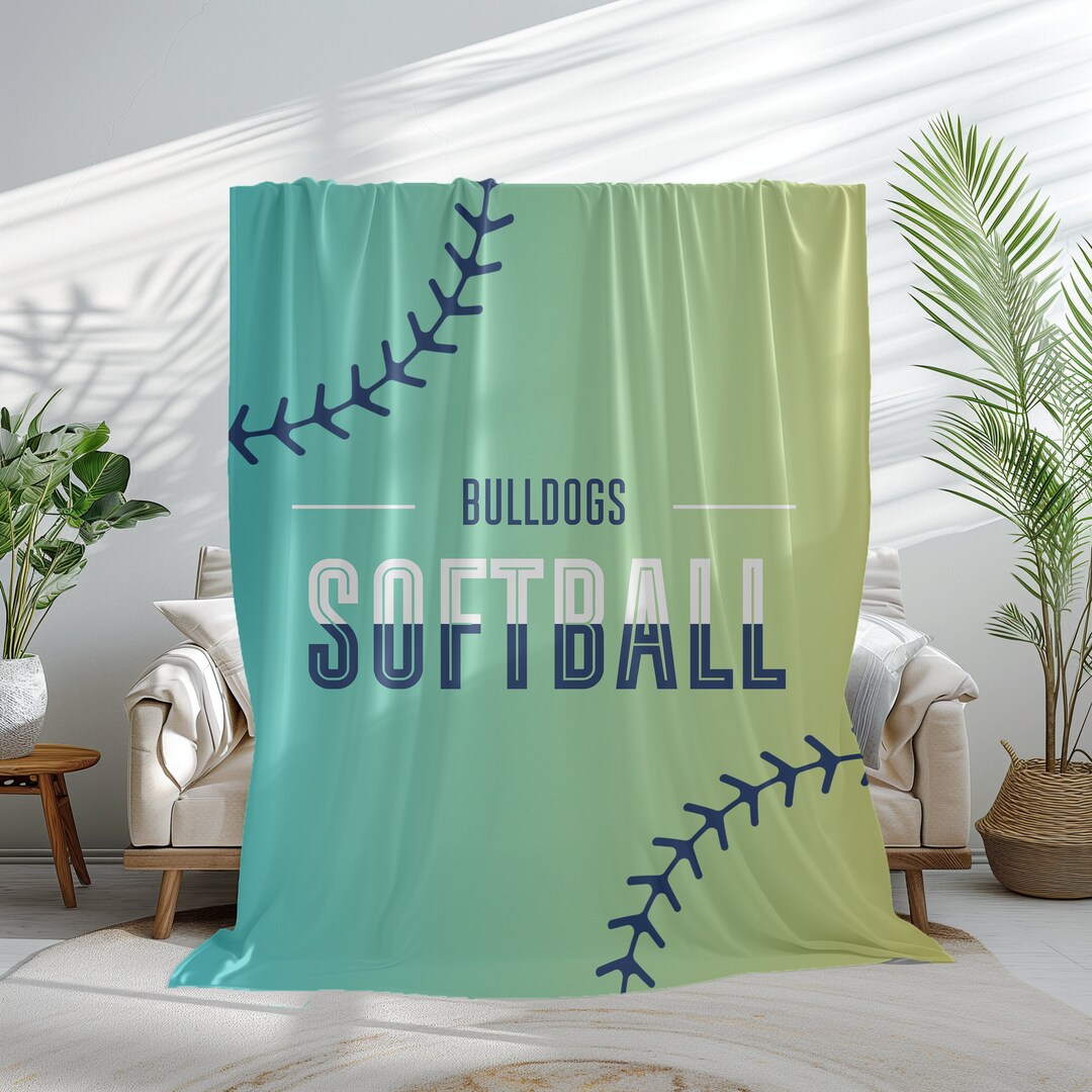 Softball Blanket Personalized, Custom Softball Team Name Blanket ...