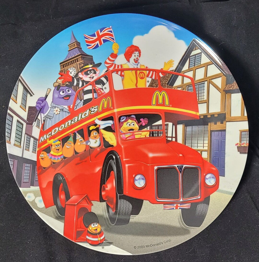 Five Beautiful Plates in Dazzling Colors of Ronald Mcdonald - Etsy