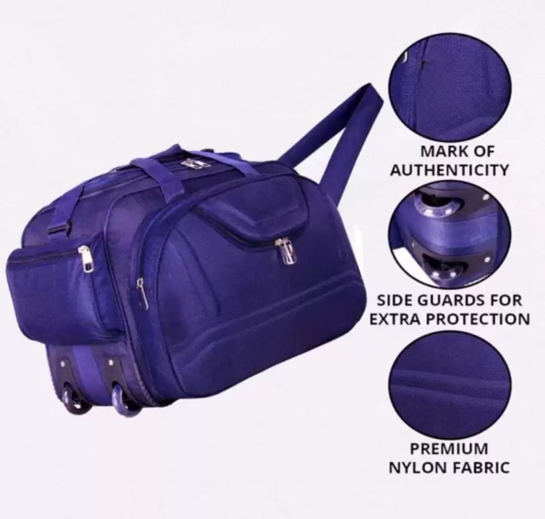 45 L Hand Duffel Bag Stylish Travel Duffel Luggage Bag With Tow Wheel ...