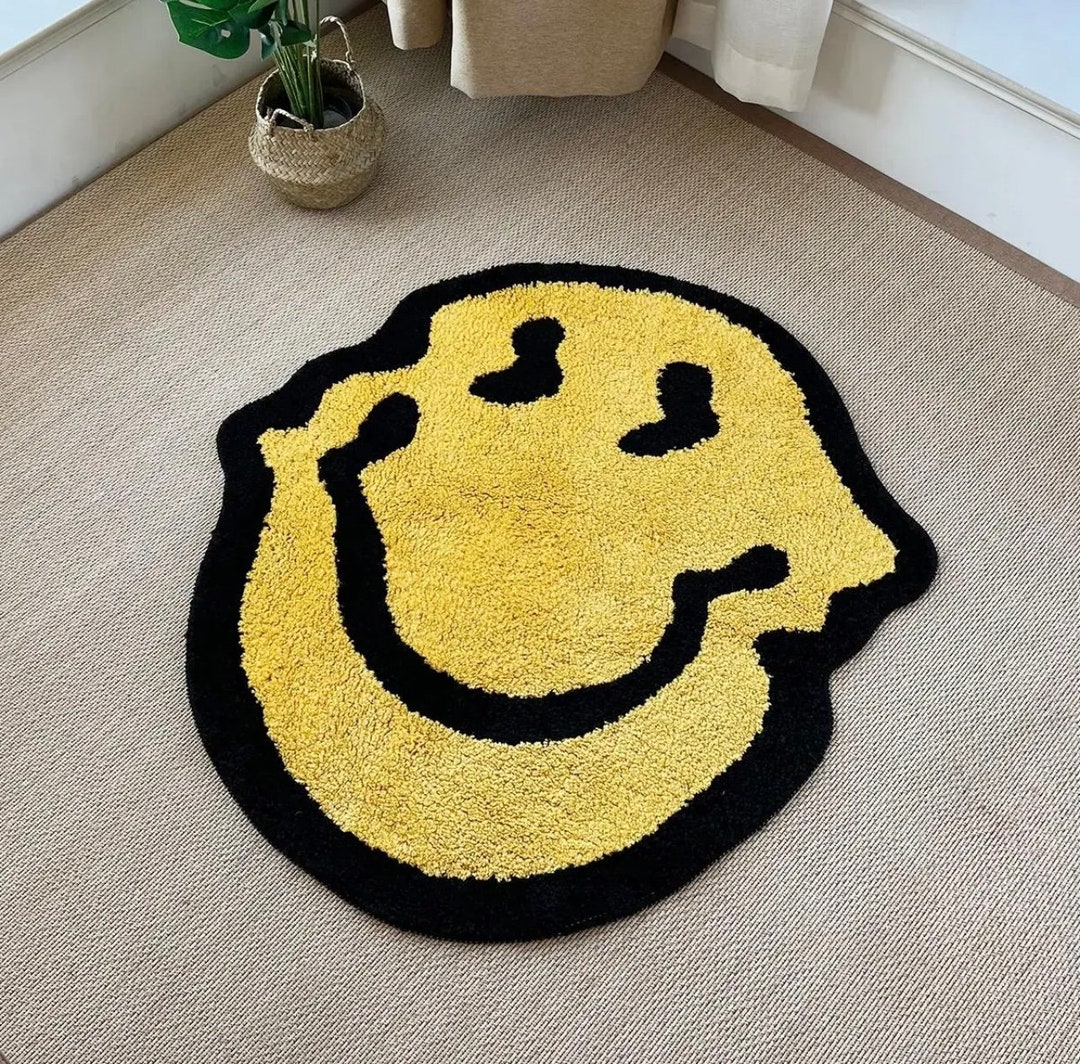 Trippy Smiley Face Rug - Etsy