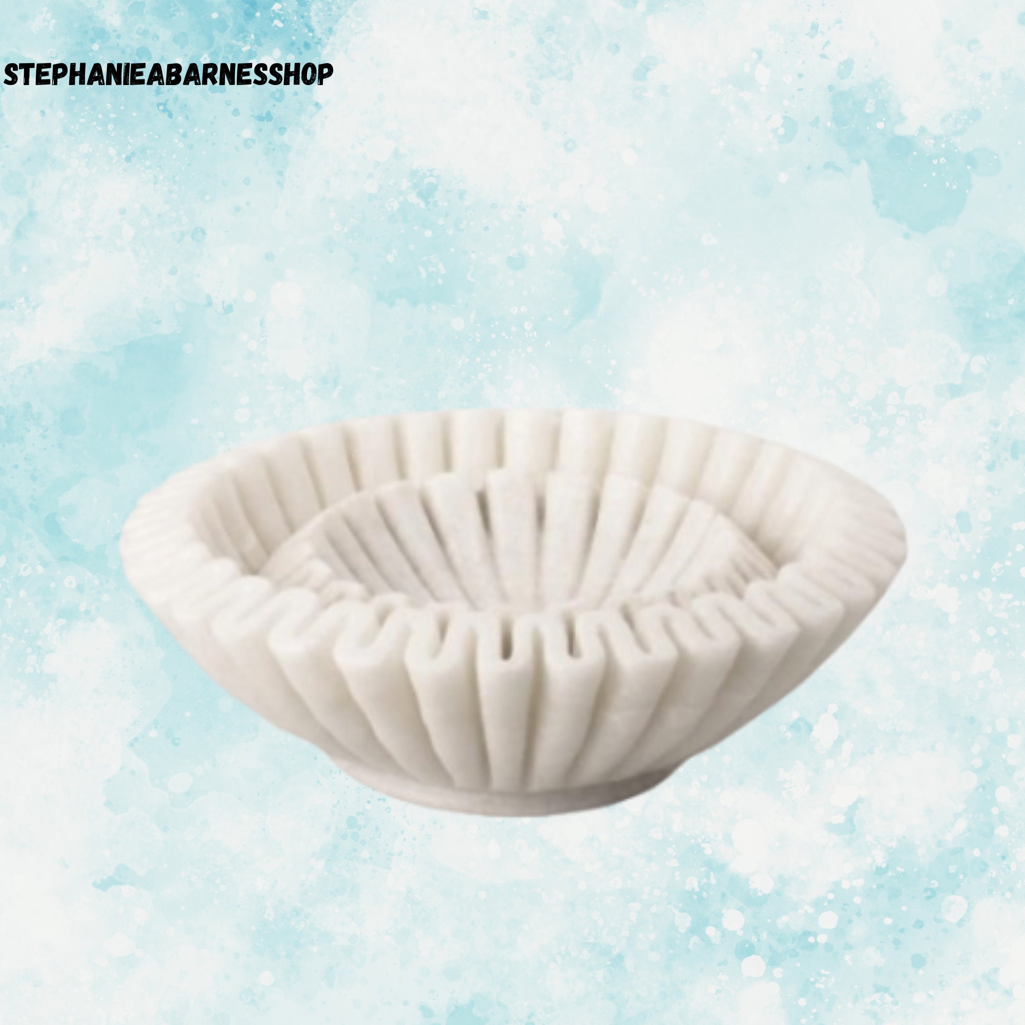 Decorative Marble Ruffle Bowl Christmas Gift Decorative Bowl - Etsy