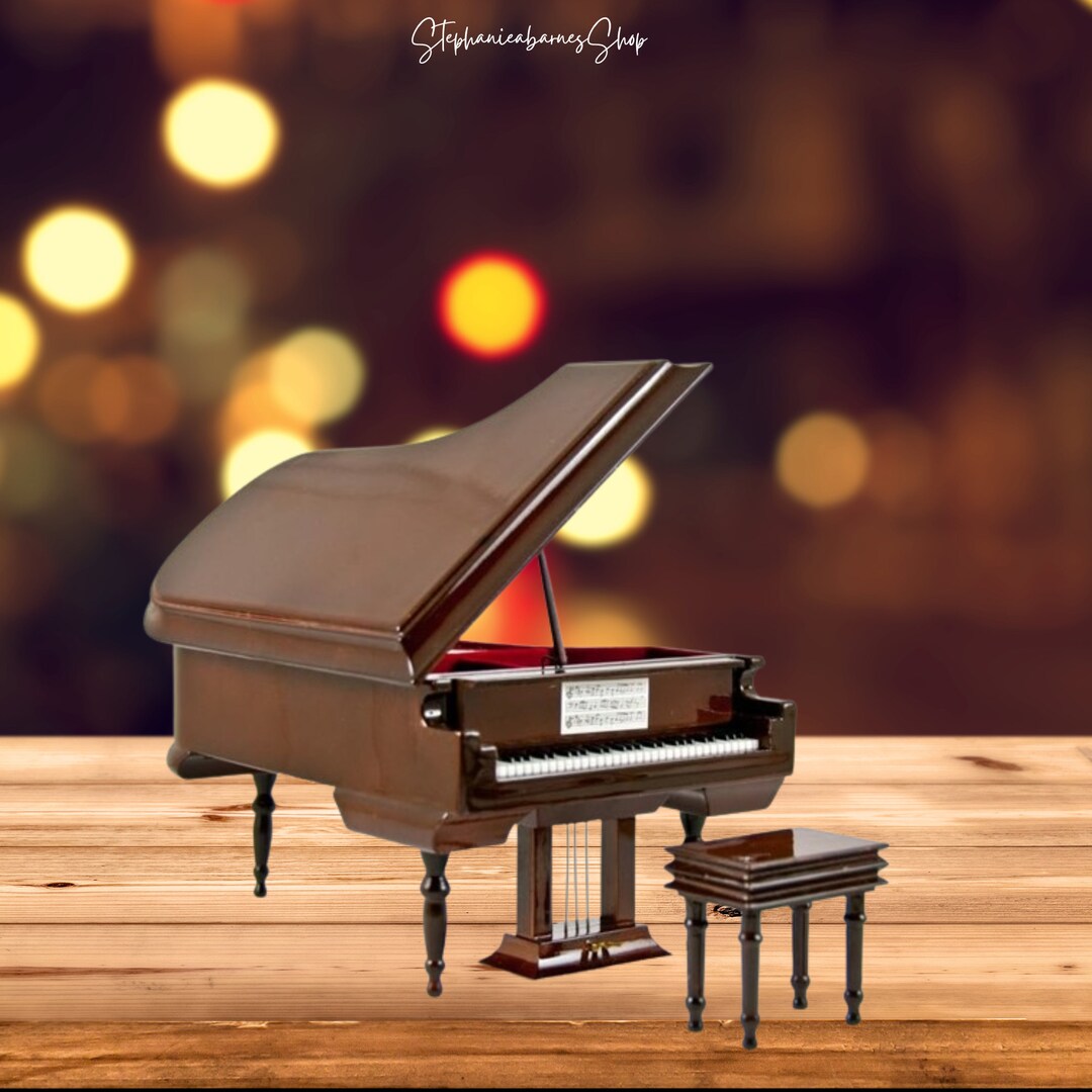 Piano Music Box With Jewelry Compartment Sophisticated 18 Note ...