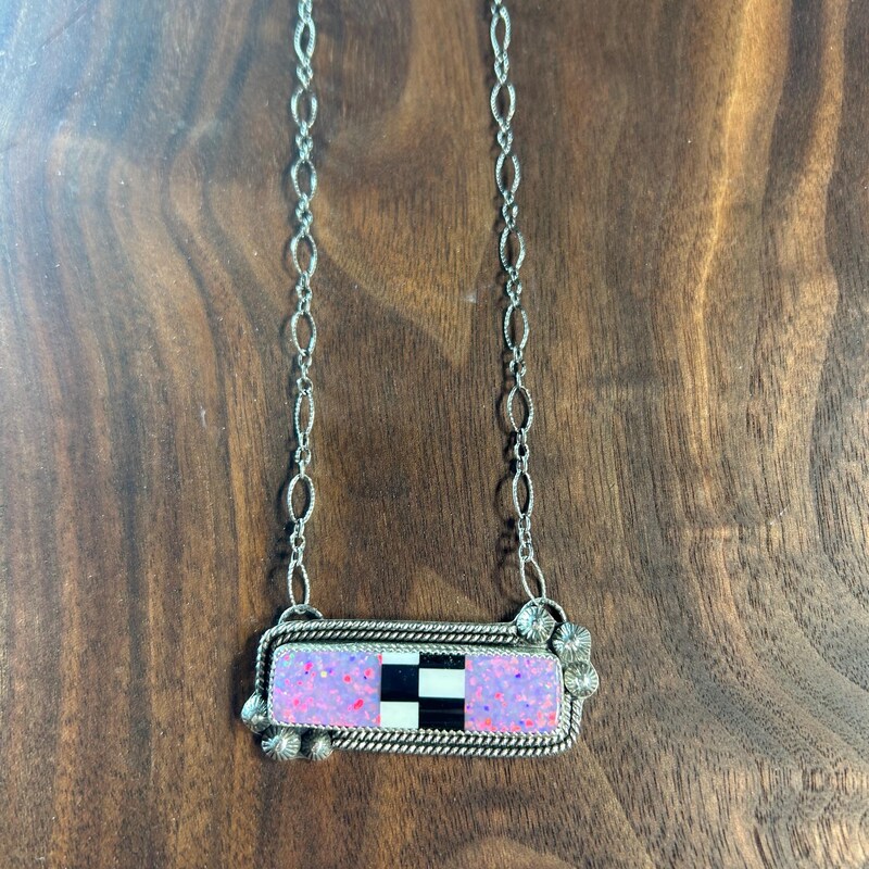 Opal Checker Necklace - Etsy